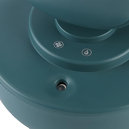Pssopp Table Fans,Desk Fan, Bladeless Mute Desktop Spraying Fans with USB Charging Portable Mini Vintage Tower Shape Humidification Table Fan for Office Home (Green)