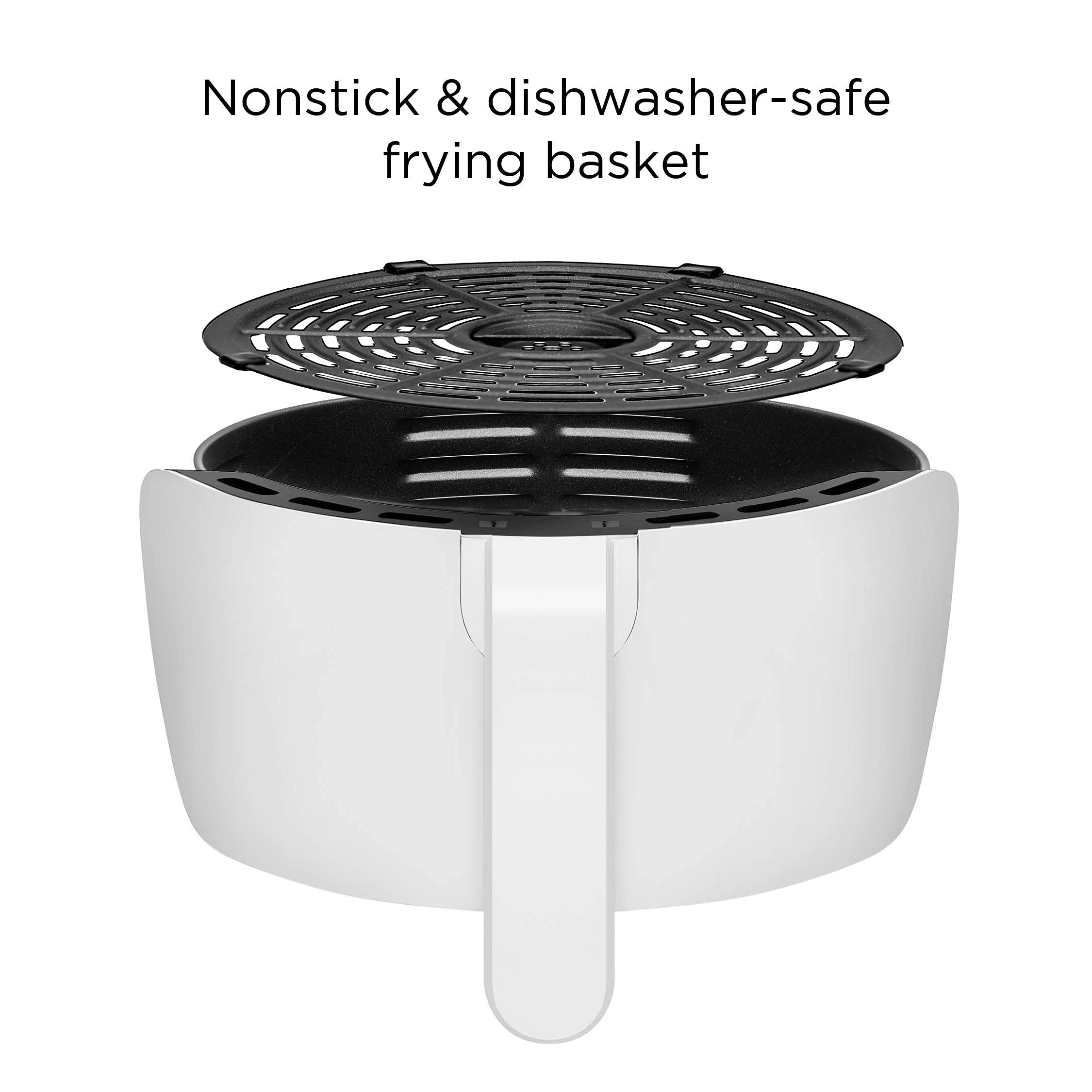 CHEFMAN Small Air Fryer Healthy Cooking, 3.7 Qt, Nonstick, User Friendly and Digital Touch Screen, w/ 60 Minute Timer & Auto Shutoff, Dishwasher Safe Basket, BPA-Free, Glossy White