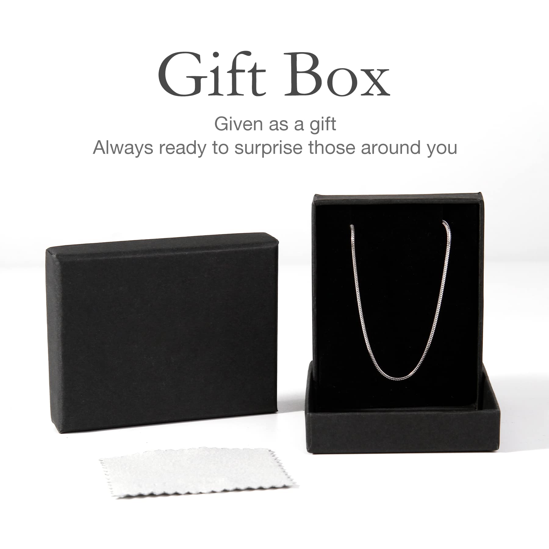 CLAVICHORD Snake Chain Necklace 1.5mm,925 Sterling Silver Chains for Women Thin Sliver Chain Length 18 Inch