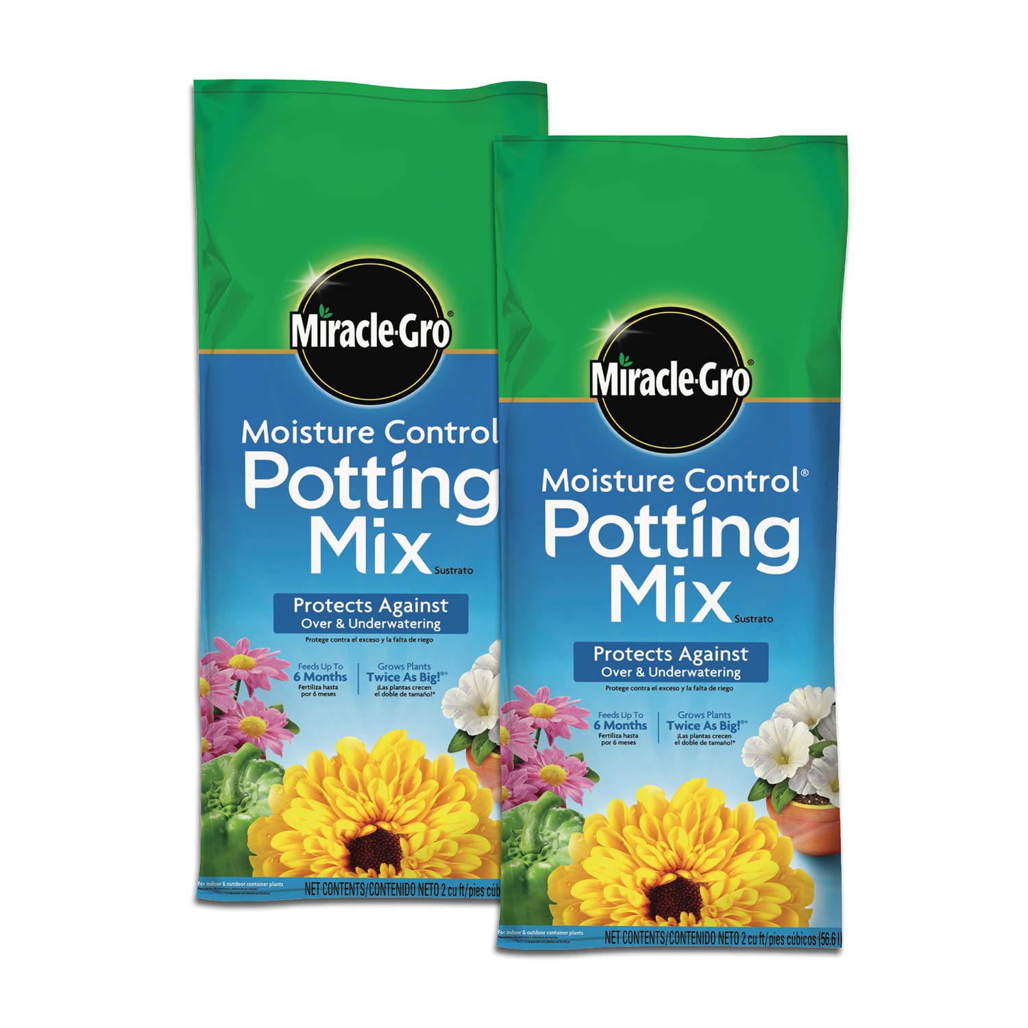 Miracle-Gro Moisture Control Potting Mix 2 pack