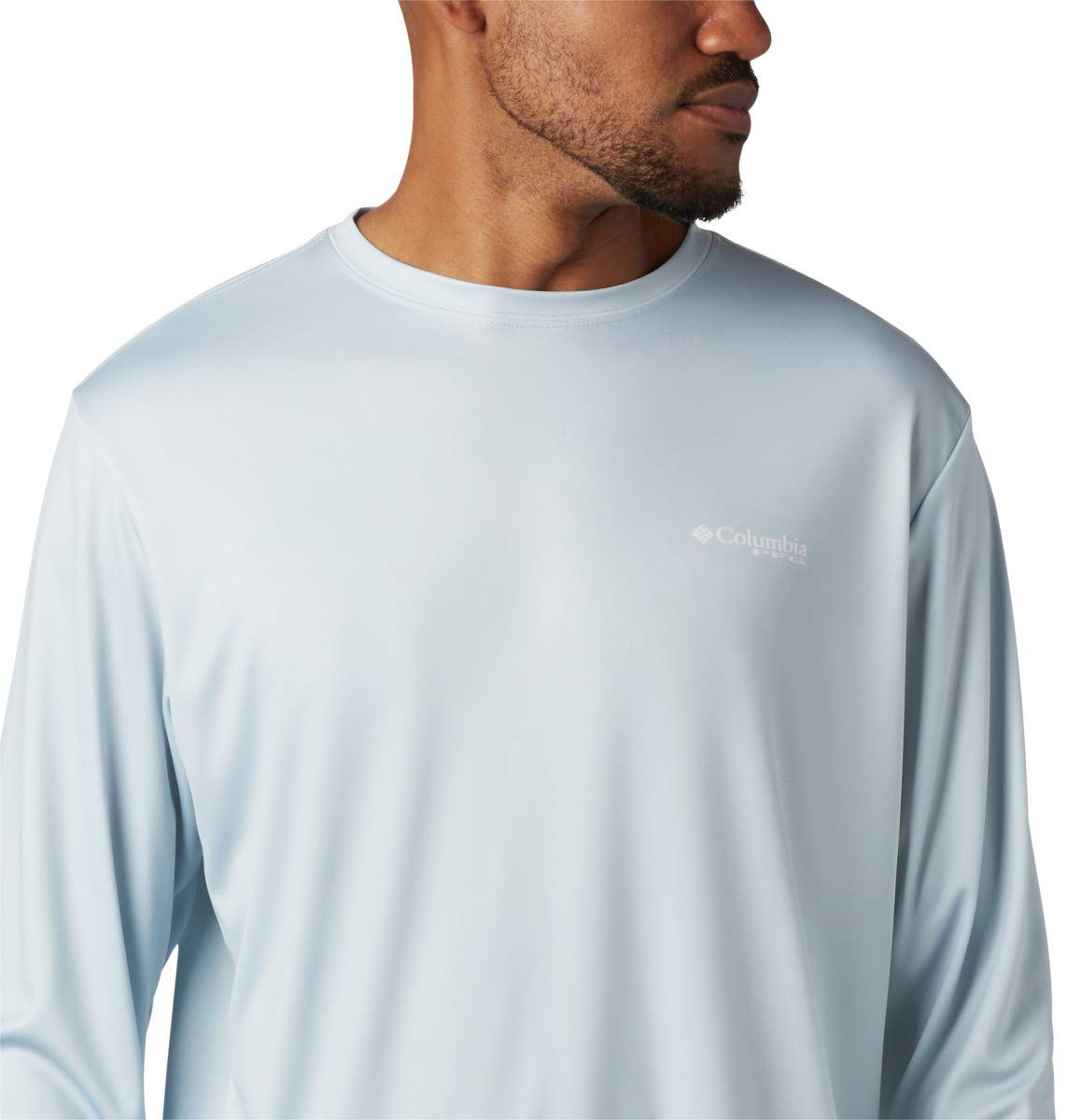 Columbia Men's Terminal Tackle PFG Fish Flag Long Sleeve, Cool Grey/Sorbet, 3X