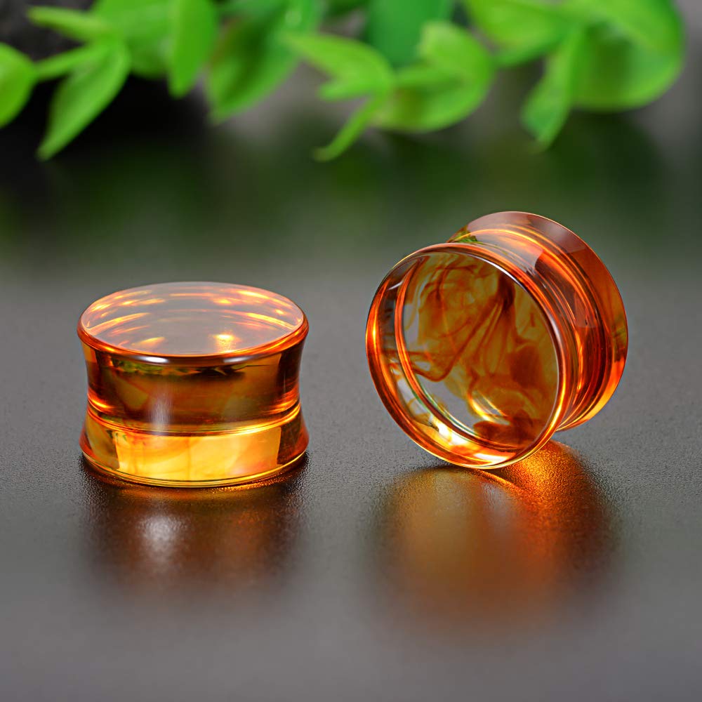 COOEAR 2 Pairs Matched Set Gauges for Ears Flesh Tunnels Kits Plugs Earrings Pink Acrylic Ear Expander Stretchers Piercing.
