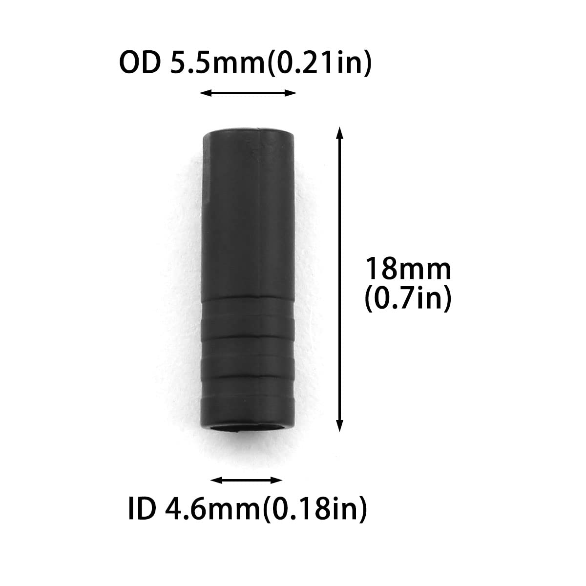 DGHAOP 150pcs Black Plastic Mountain Road Bike Bicycle Brake Wire Cable Housing Ferrule End Caps (75pcs 4mm + 75pcs 5mm)