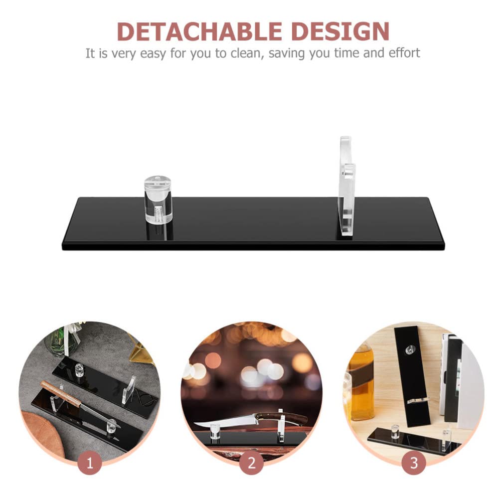 FOMIYES Acrylic Cutter Display Rack Single Knife Holder Transparent Cutter Storage Rack Cutter Displaying Stand for Home Shop Decor Acrylic Stands for Knife Display