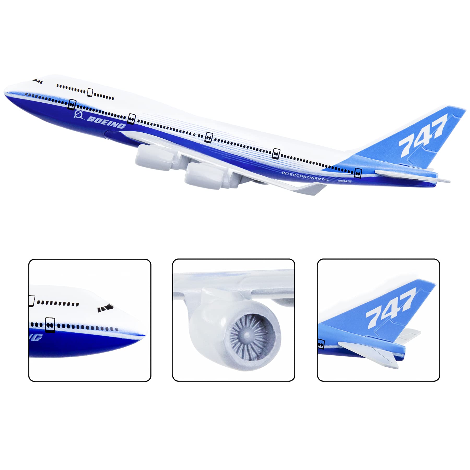 Busyflies Model Airplane 1:400 Diecast Airplanes Model Aircraft Metal Boeing 747 Plane Alloy Model for Birthday Gift