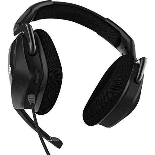Corsair Void Elite RGB USB Gaming Headset (7.1 Surround Sound, Optimised Omnidirection Microphone, Customisable RGB Lighting, Microfibre Mesh Fabric Earpads, Aluminium Construction) - Black