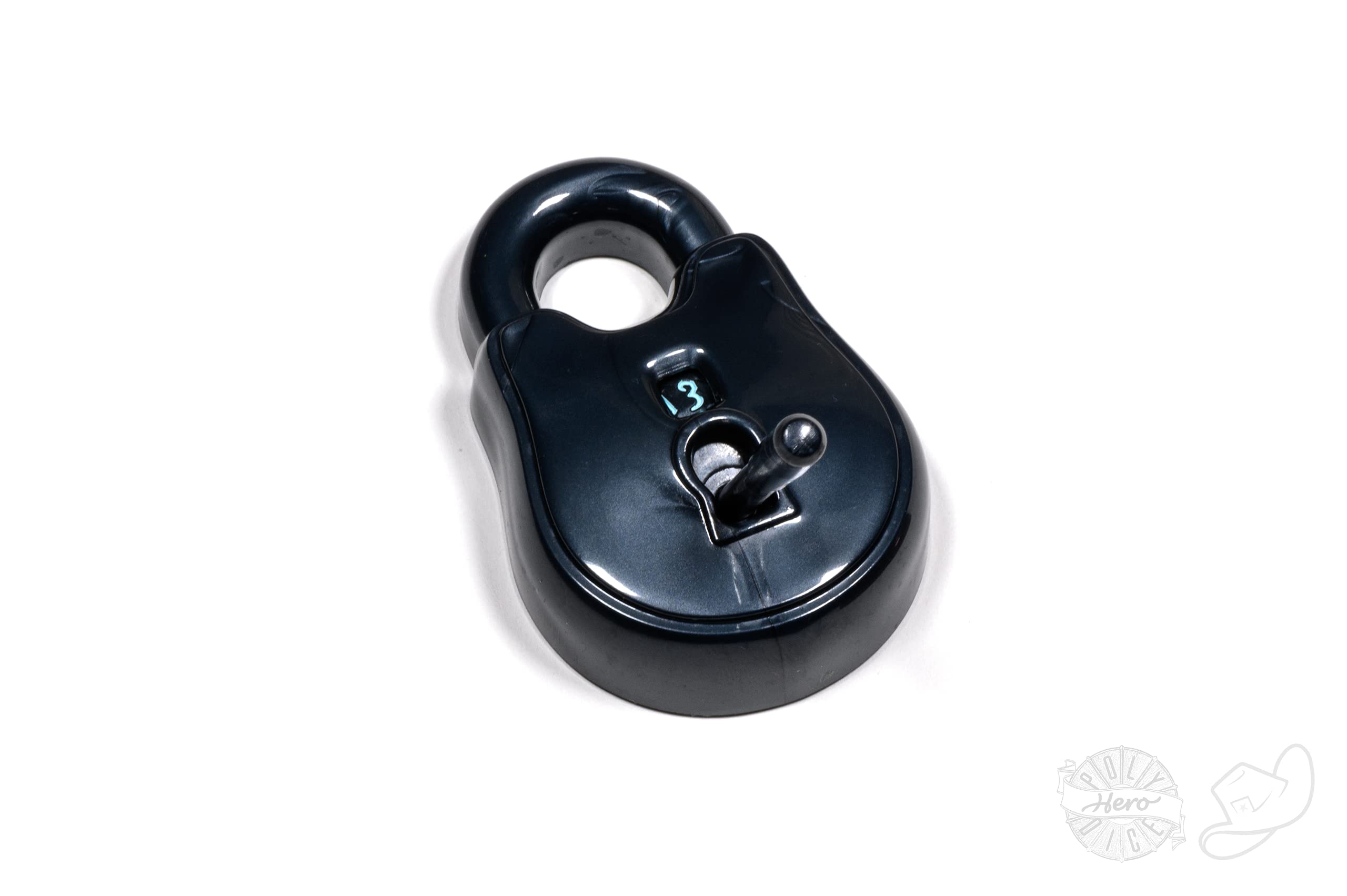 PolyHero Dice: Rogue: d20 Lock & Pick Set: Cold Iron