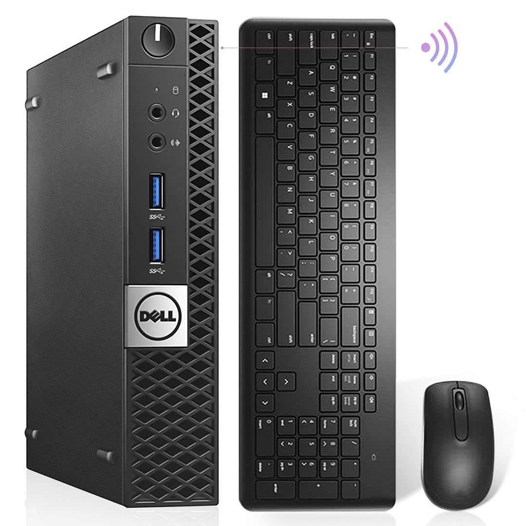 Dell Optiplex 7040 Micro Computer, Intel Core i7-6700T, 32GB RAM, Windows 10 Pro, 2 x 4K Monitor Support, Wifi 6E, Bluetooth 5.2