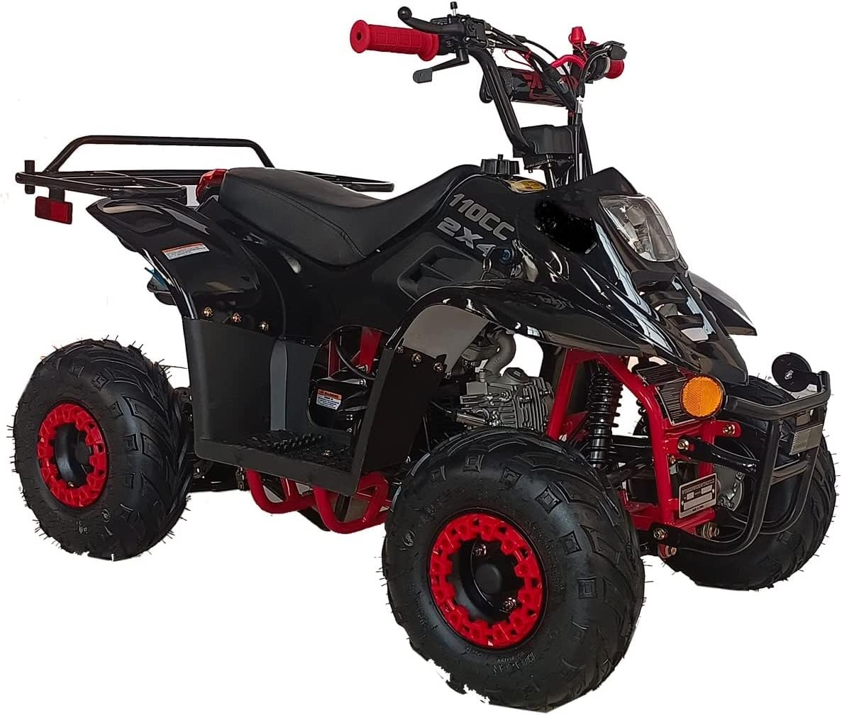 Motor HQ 110cc ATV Fully Automatic Four Wheelers 4 Stroke Engine 6" Tires Quads for Kids Blue Spider