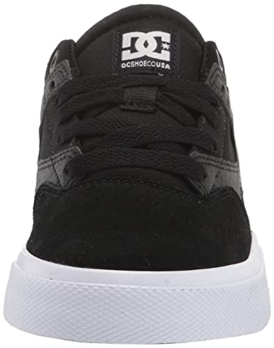 DC Men's Kalis Vulc Low Top Casual Skate Shoe, Black/White, 10 D M US