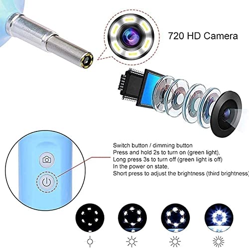 EYEARN Ear Wax Removal Endoscope Otoscope, USB Otoscope with 6 Adjustable LED,3.9mm Inspection Camera, You can See it Better from a Small Distance