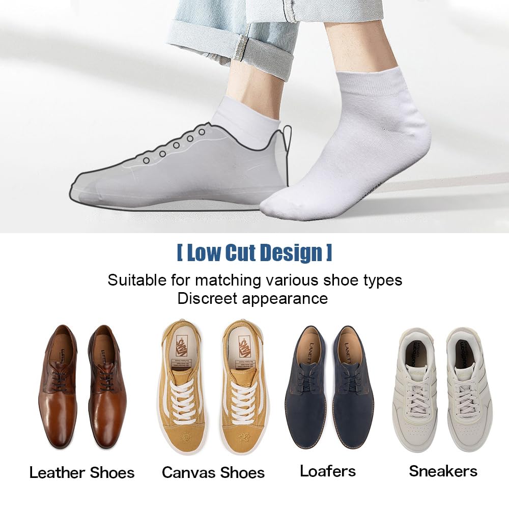 COTTGREEN Low Cut Ankle Socks Men|Men Short Socks Casual|Golf Athletic Socks For Men Size 6-12|8-pack(GREY)