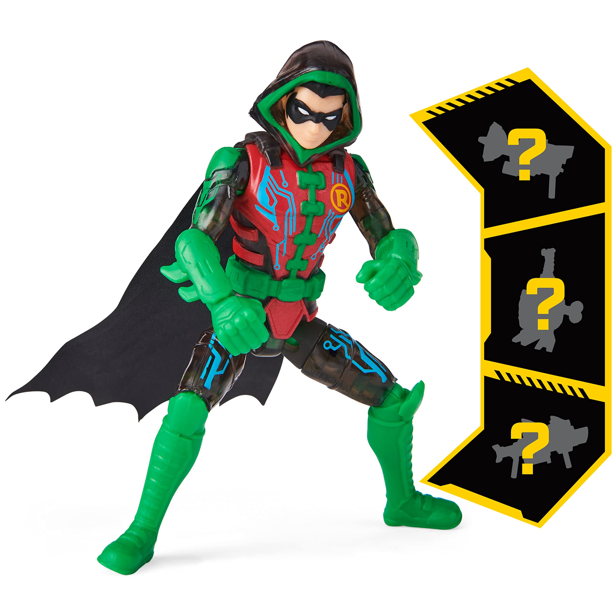 DC Comics Batman 4-inch Bat-Tech Batman and Robin Action Figures with 6 Mystery Accessories, for Kids Aged 3 and up, Amazon Exclusive