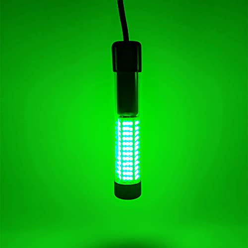 LED Night Fishing Light 12V 108 LEDs 10.8W Underwater Night Fishing Finder Light, 1080LM Green Submersible Fishing Attracting with 5M Power Cord