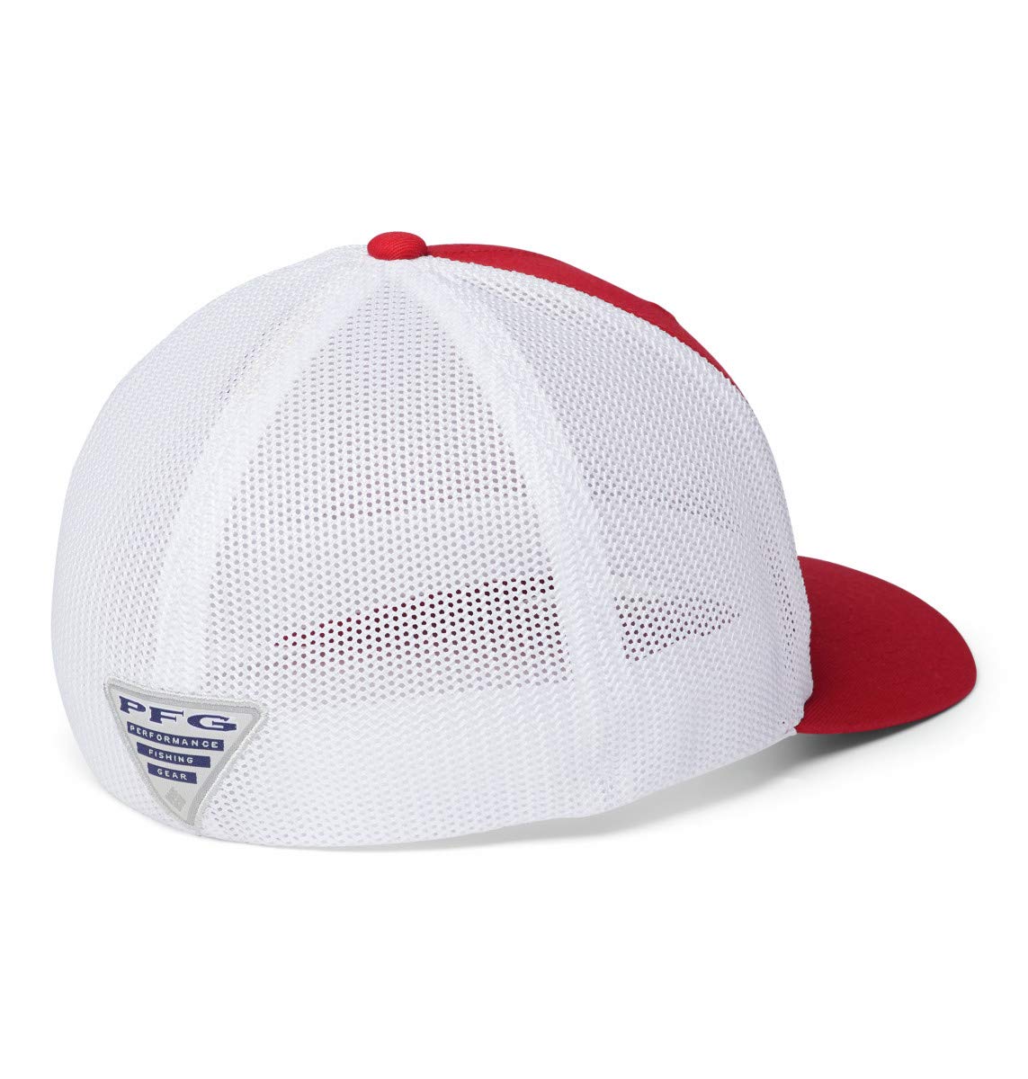 Columbia PFG Mesh Stateside Ball Cap, Cool Grey/Georgia Triangle, Large/X-Large