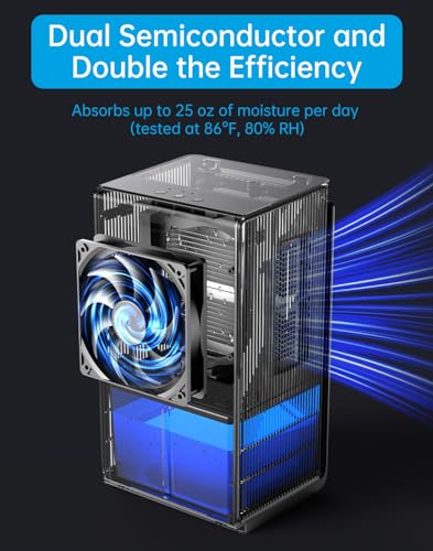Dehumidifier, 52OZ Small Dehumidifier for Bedroom Bathroom RV with Auto Shut Off, Portable Quiet Dehumidifiers for Room Home Closet