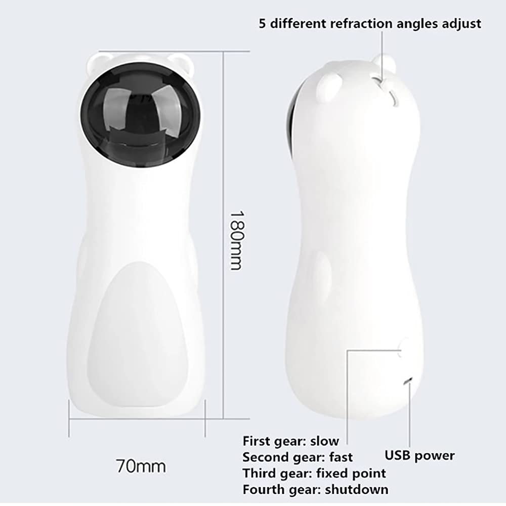 Cat Toys Interactive Electronic, Automatic Cat Toys for Indoor Cats, Kitten Toys for Trainning Exercise USB Charging 360 Degree Rotation Automatic Cat LED Laser Toys .
