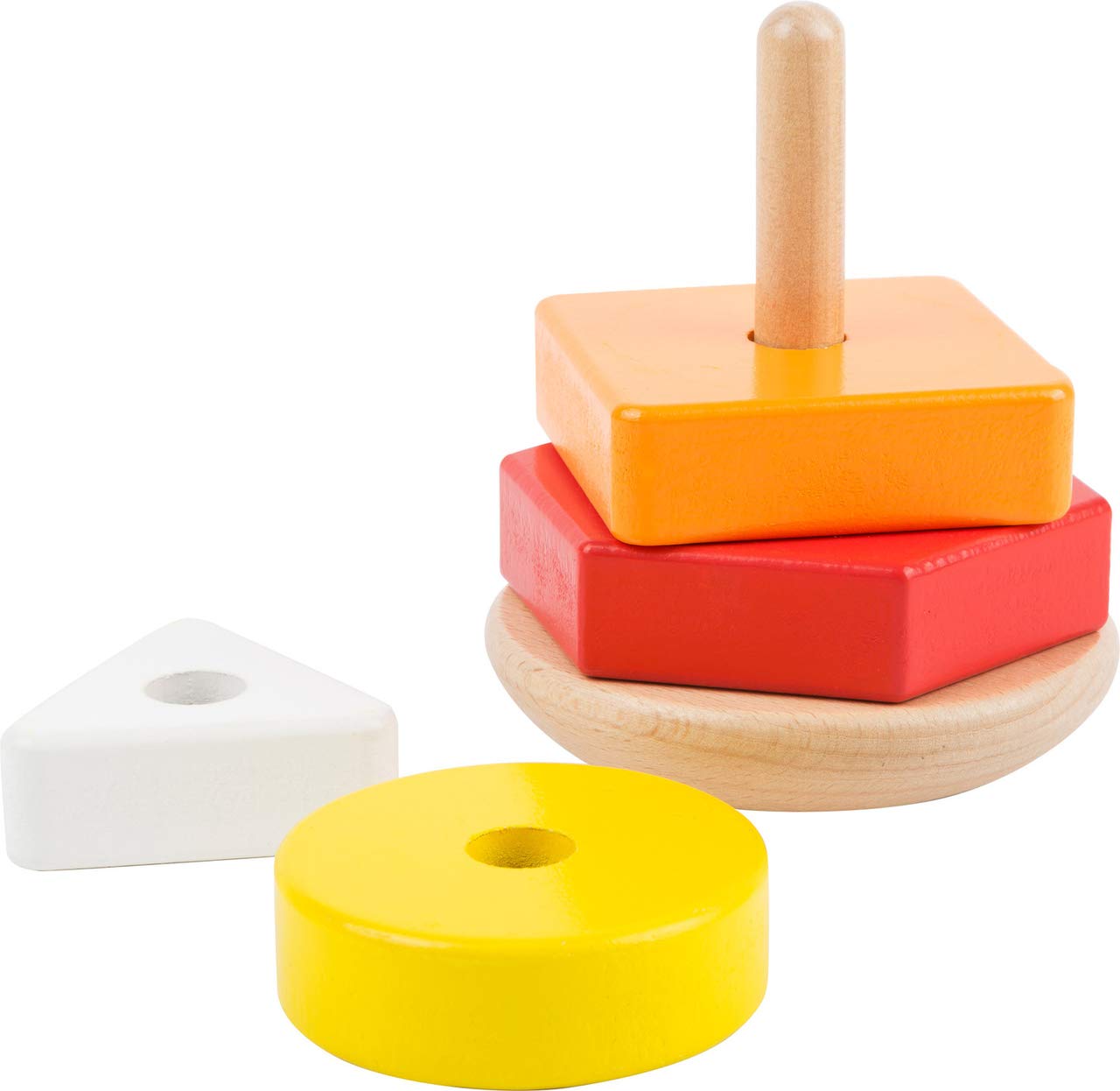 Small Foot Wooden Toys Motor Skills Toy Playset Collection with Pull-Along Zebra, Stacking Tower & Shape Sorting Games Designed for Children 12+ Months, Multi (11106)
