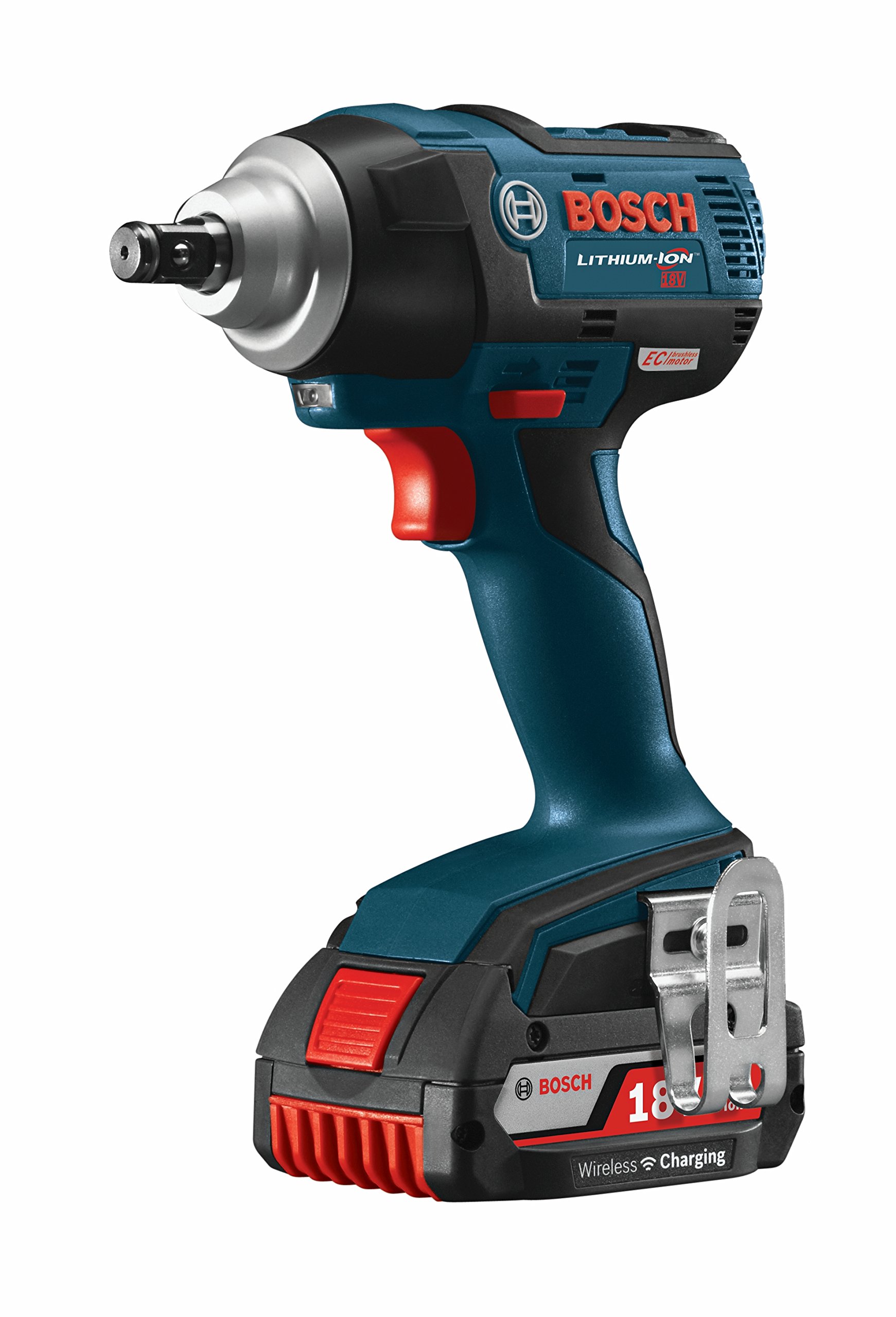 Bosch IWMH182-01 18V Brushless Impact Wrench with 1/2" Square Drive, 2 Batteries, Charger, and Carry Bag