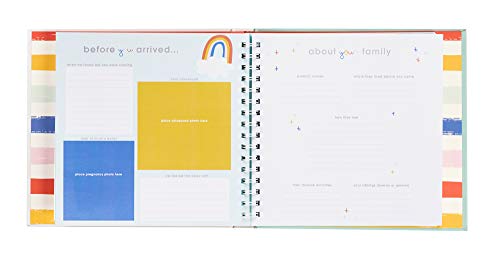 C.R. Gibson Rainbow ''A Book of Baby's Firsts'' Baby First Year Memory Book with Ink Pad, 36 Pages, 9.5'' x 9''