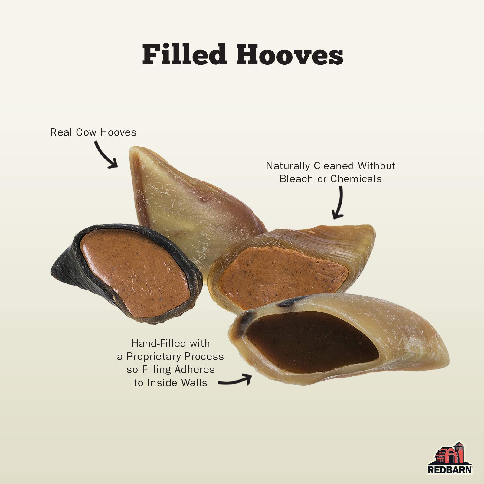 Redbarn Filled Hooves-Peanut Butter (10-Count)