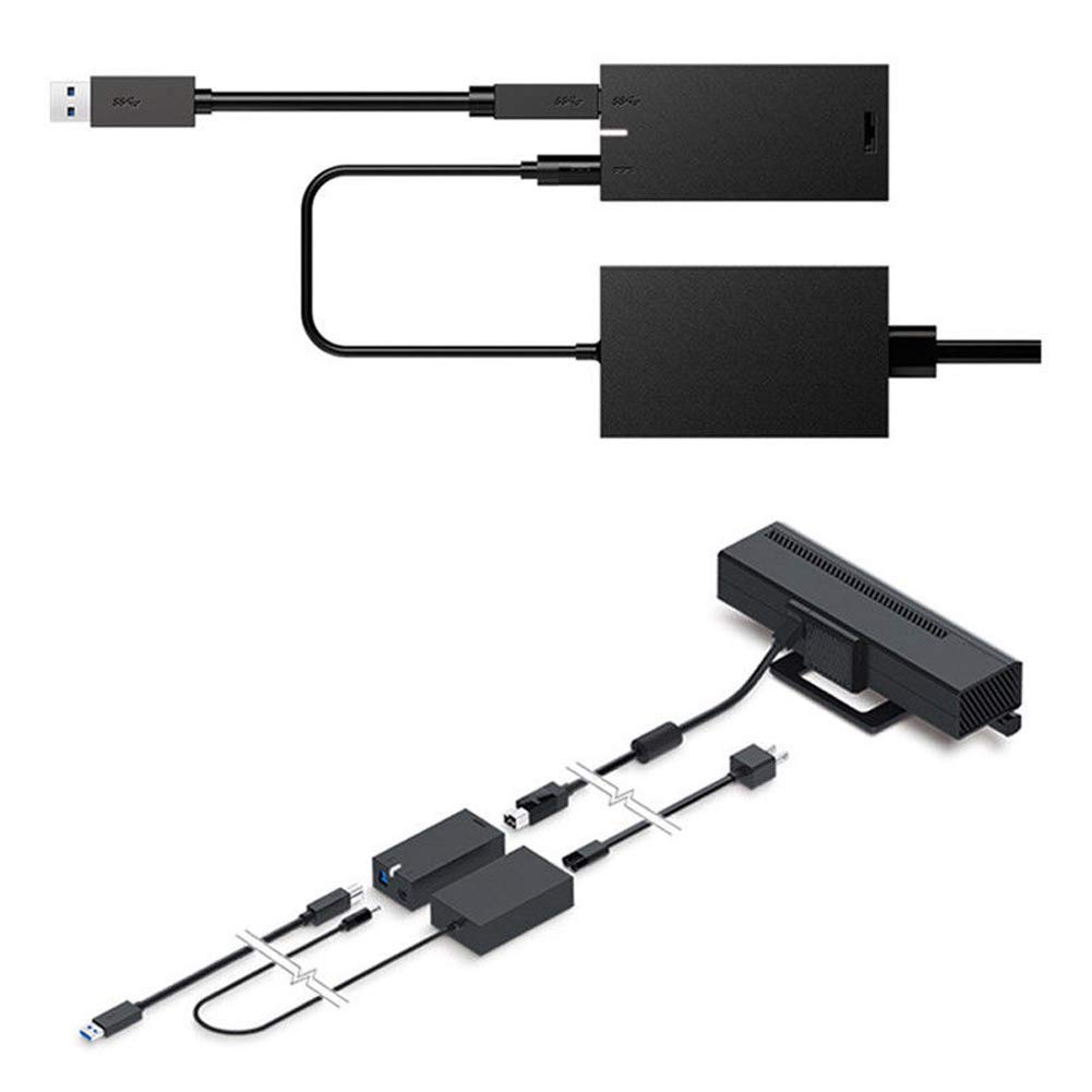 Power Adapter for Kinect 2.0 Sensor,USB 3.0 for XBOX ONE S/XBOX ONE X Windows PC Power Supply System, Supported Windows 8/8.1/10 (Black)