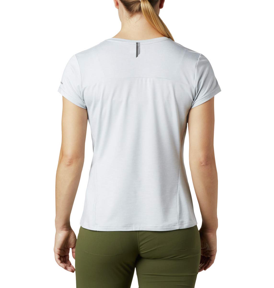 Columbia Women's Bryce SS Tee, White Heather, X-Large
