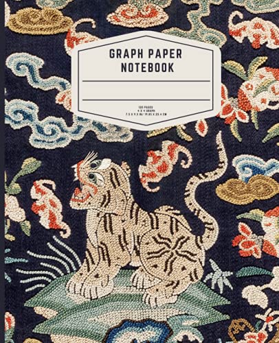 Cute Tiger Graph Paper Composition Notebook: Quad Ruled 4x4 Grid Paper for Math & Science: Graph Composition Notebook for Teens, Kids, Students, HomeSchool, and College Perfect for Back to School!
