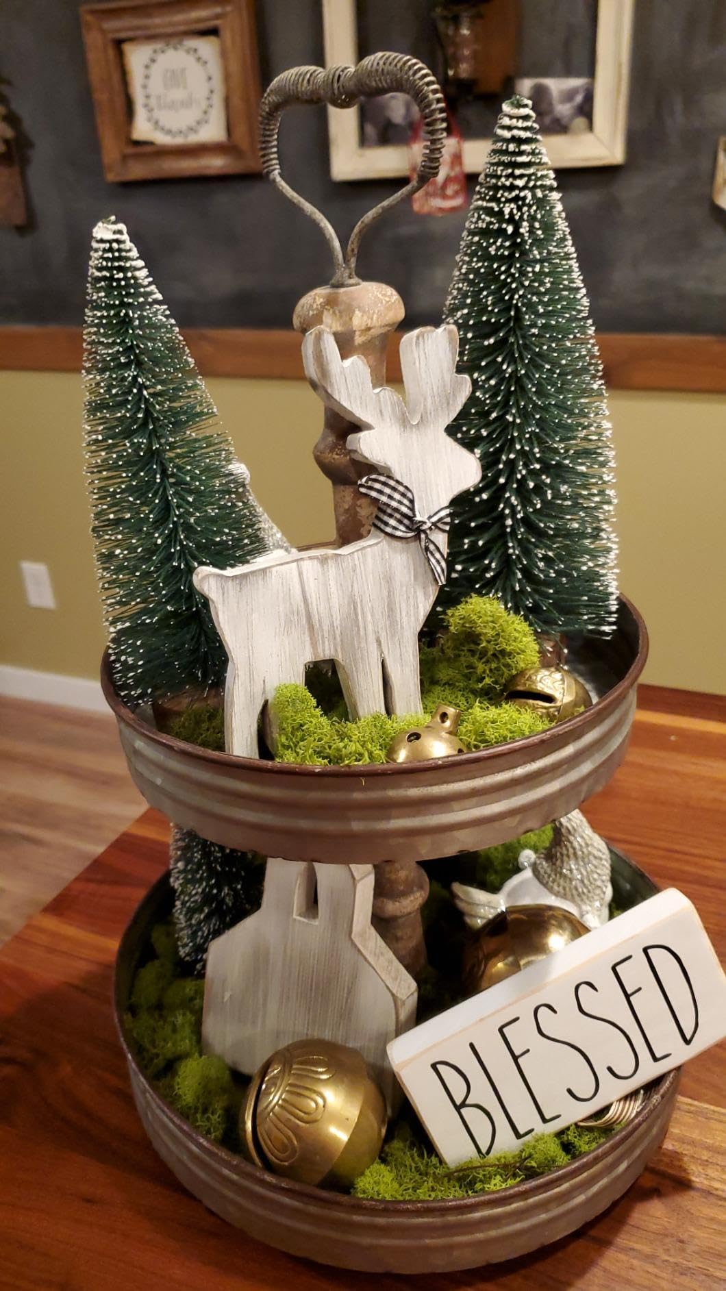 Christmas Decorations Indoor Home Decor, Artificial Mini Christmas Tree, Fake Xmas Trees for Kitchen Mantel Office Bedroom Window Table Top