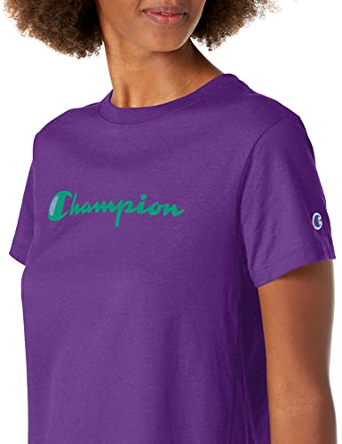 Champion Women's T-Shirt, Classic Cotton-Blend T-Shirt, Crewneck Tee, Jersey T-Shirt
