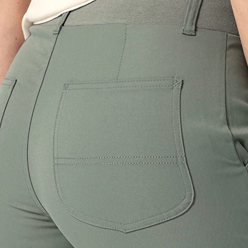 Lee Women's Flex to Go Mid Rise Seamed Cargo Pant, Fort Green, 12 Petite