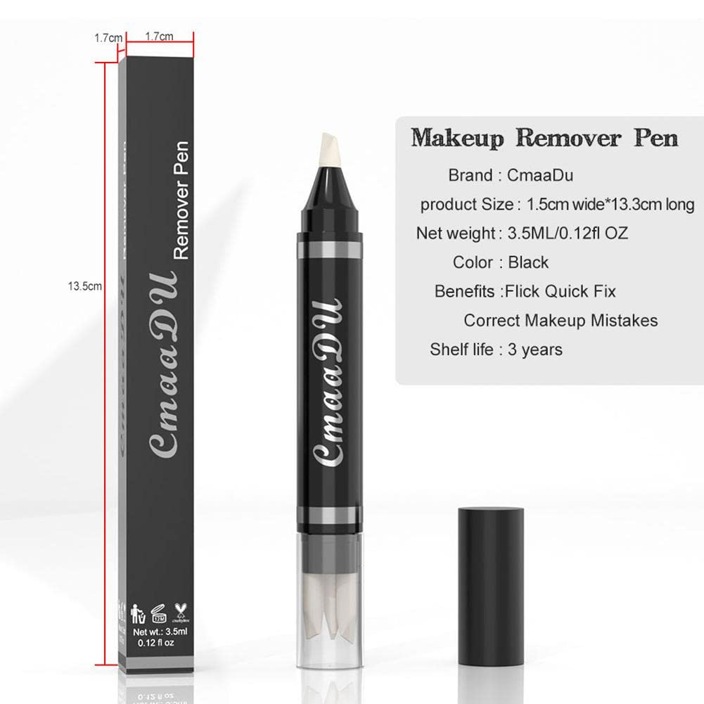 Eye Makeup Remover Pen, Portable Instant Makeup Remover Eraser Stick To Correct Makeup Mistakes, Mascara Smudges, Sharpen Eyeliner And Lipstick