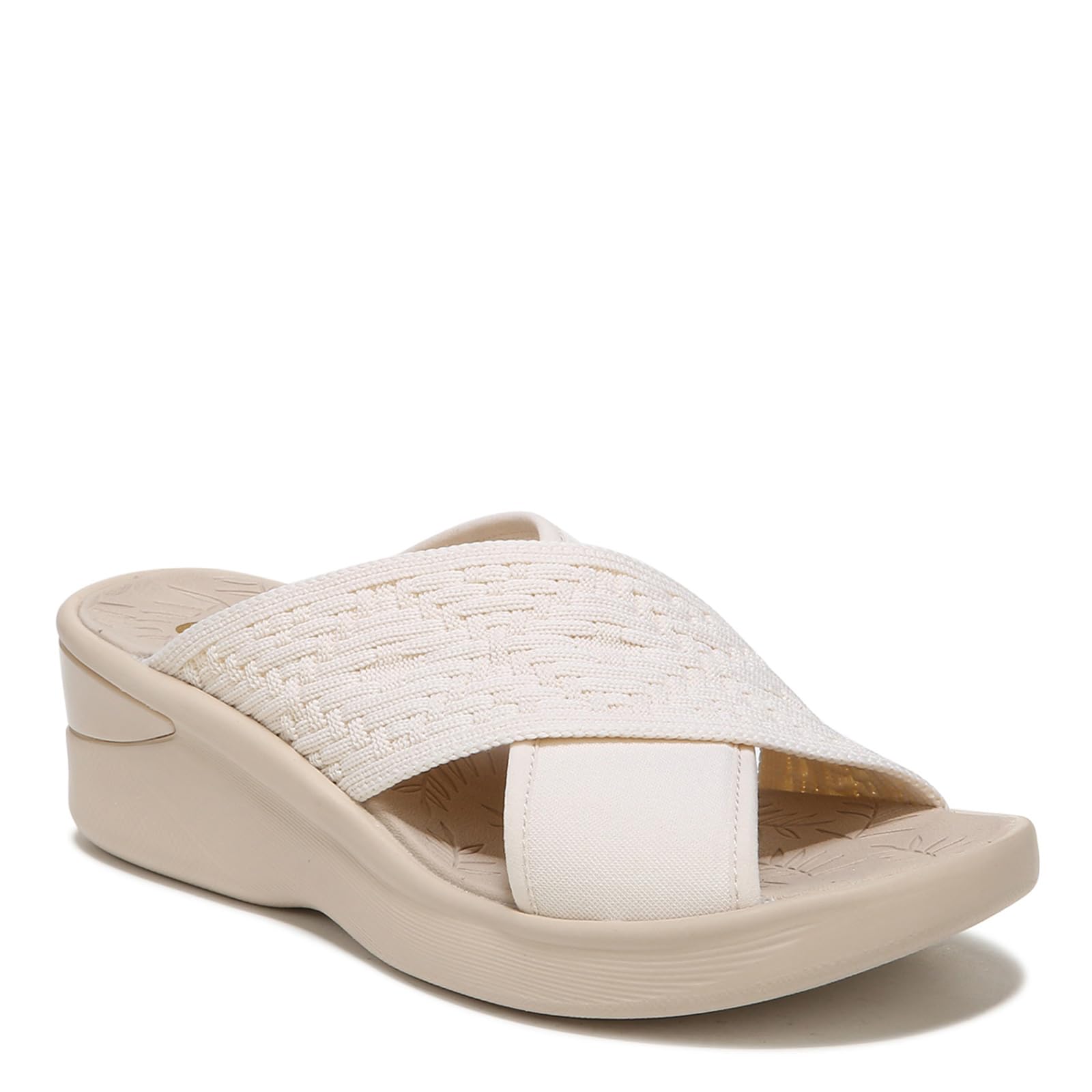 BZees Womens Sundance Slide Sandal Eggnog Beige 9.5 M