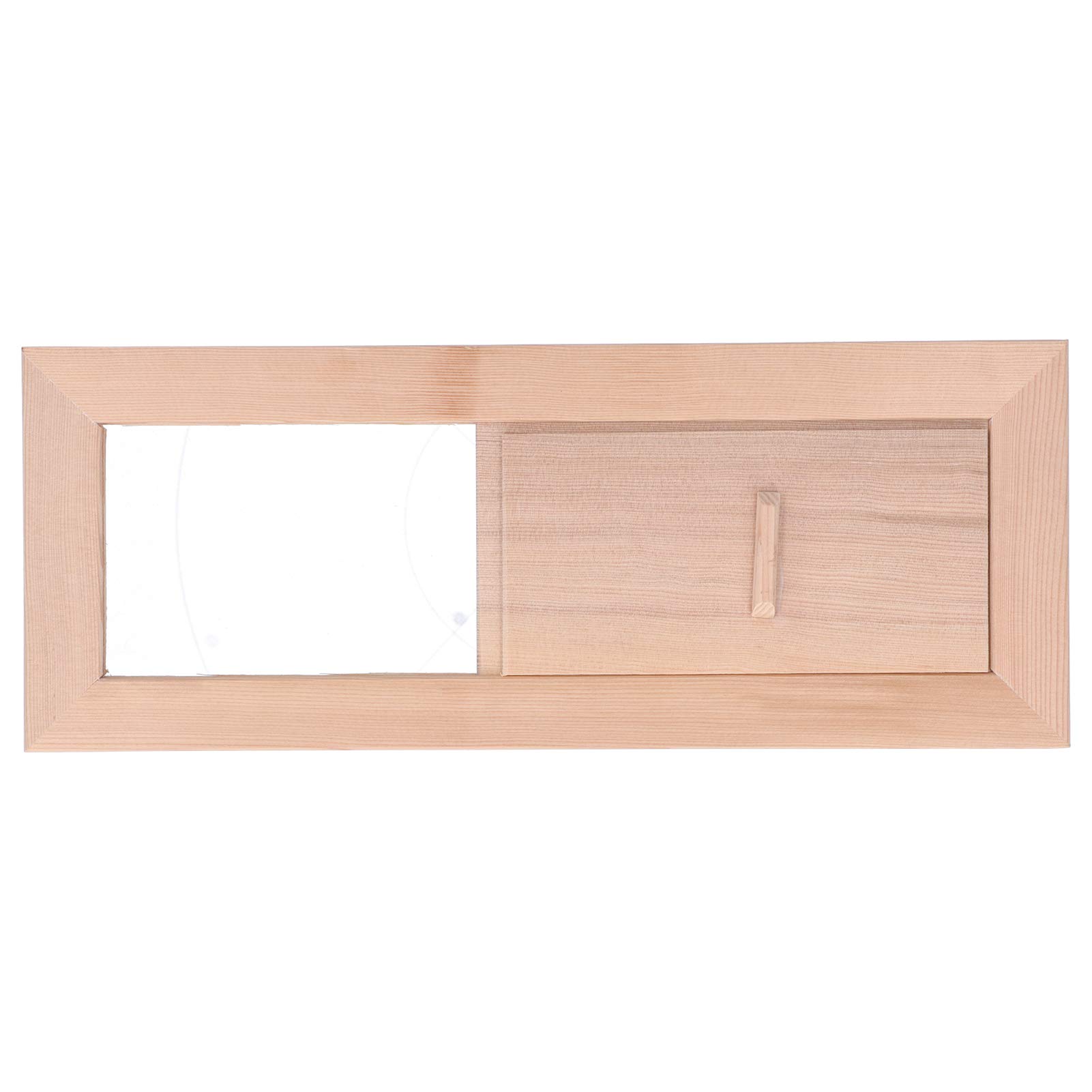 Fdit Sauna Air Vent Wooden Adjustable Sauna Room Equipment Ventilation Panel Blinds Grille Sauna Air Vent for Steam Room
