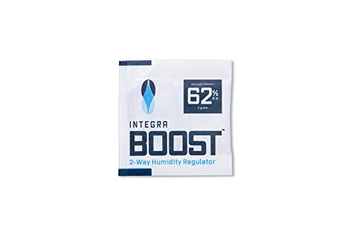 Integra Boost 62% RH Humidity Packs with 2-Way Humidity Control, Plant-Based, Salt-Free, 2 Gram, 50 Pack