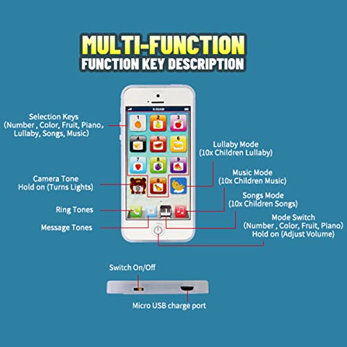 IQ Toys YPhone Toy Play Cell Phone USB Recharable