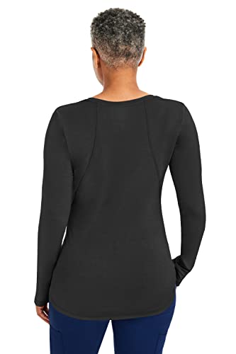 Healing Hands Comfortable Under Scrubs for Women Knits Women’s Medical Long Sleeve Scrub Tee 5051 Mackenzie Black XL