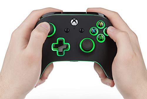 PowerA Spectra Enhanced Illuminated Wired Controller for Xbox One, gamepad, video game, gaming controller, works with Xbox Series X|S