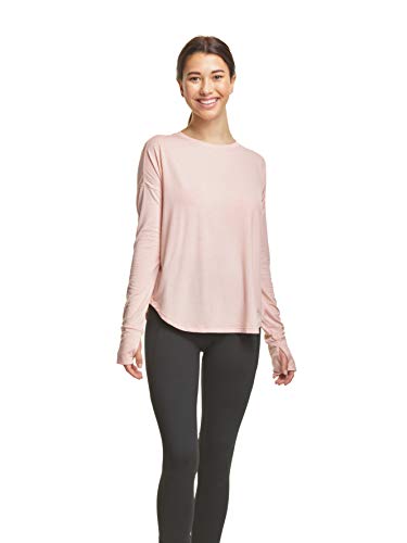 C9 Champion Women's Fashion Long Sleeve T-Shirt, Spiced Almond Pink Heather, S