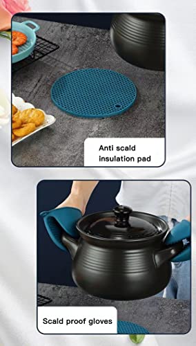 Kitchen Hot Plate Gripper,Anti scald disc holder,Tongs Silicone Gloves,Anti scalding pad-6 Pack High temperature resistant anti-skid bowl anti-skid stainless steel Avoid Scalding Kitchenware Set