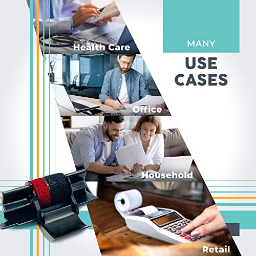 IR-40T Ink Roller Cartridge for Printing Calculators and Adding Machines, Black/Red Pack of 2, Used with Casio HR-100TM HR-150TM HR-170RC, Sharp EL-1750V EL-1801V, CATIGA CP30A CP90A