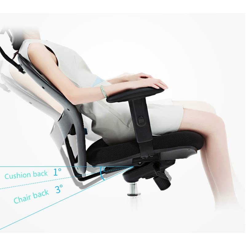 IRDFWH Ergonomic Computer Chair Home Swivel Chair Boss Seat Thicken Cushion Comfortable Reclinable Office Chair Sync Back Function