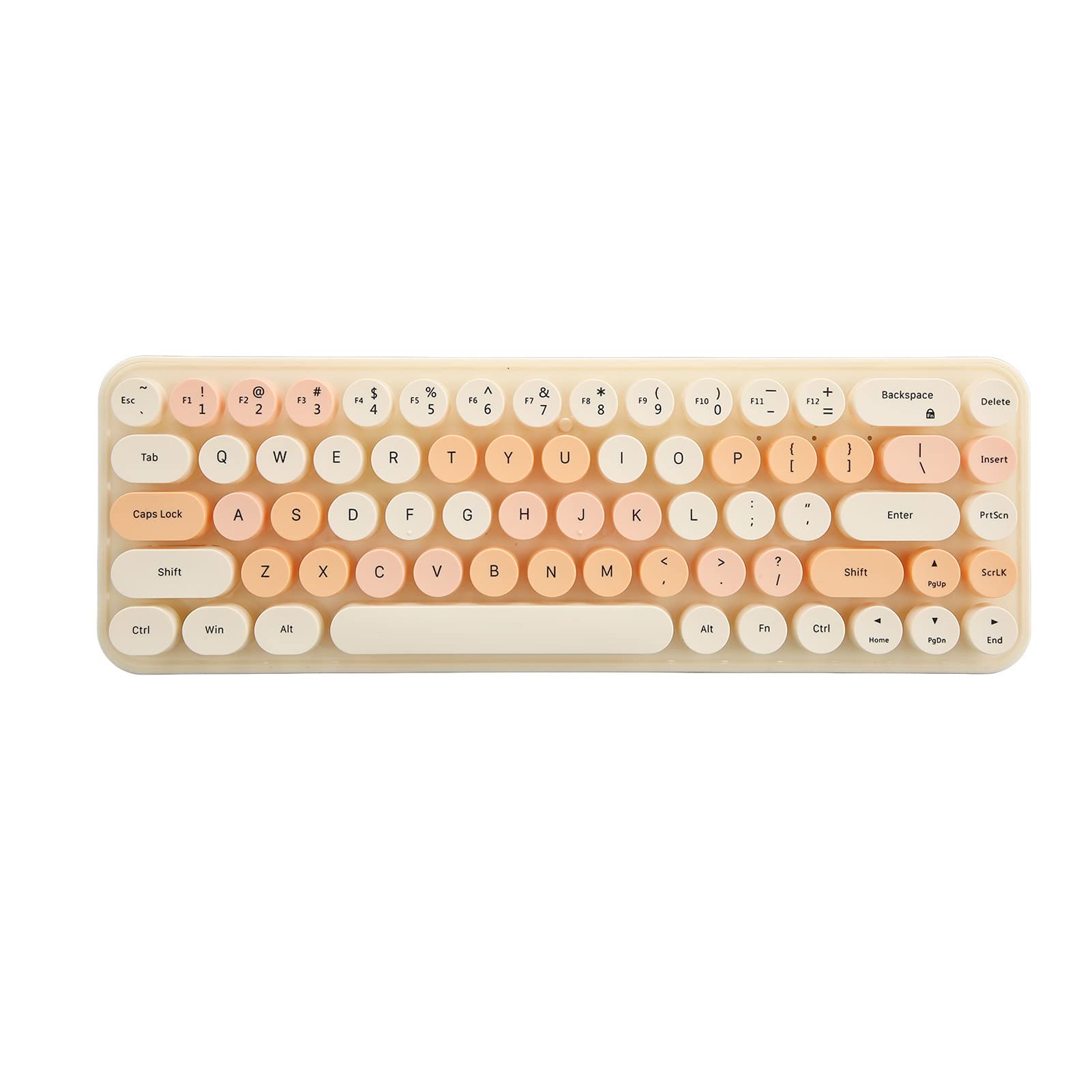 Gaming Keyboard Mouse, Beautiful, Durable, Retro Home USB Keyboard Mouse (Tawny Mixed Color)