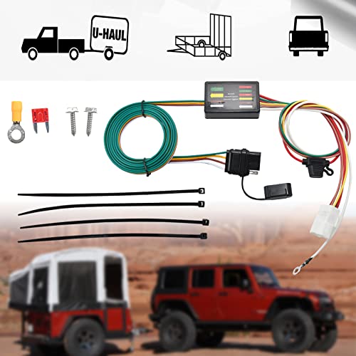 RED WOLF 4 Pin Trailer Wiring Harness Connector for Subaru Forester 2009-2020, Outback 2010-2022, Crosstrek 2013-2015, Ascent 2019-2022 Add 4 Way Towing Wire Cable Extension Plug for Towing