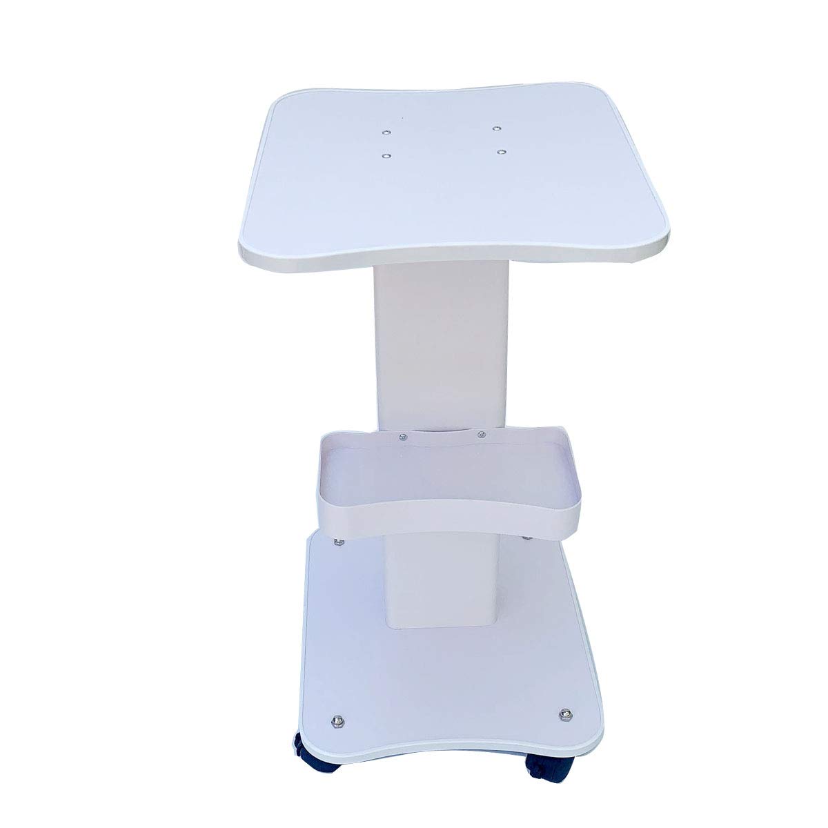Cozyel Beauty Rolling Trolley Cart Equipment Mobile Salon Spa Service Instrument Hairdressing Storage Tray Iron Frame White