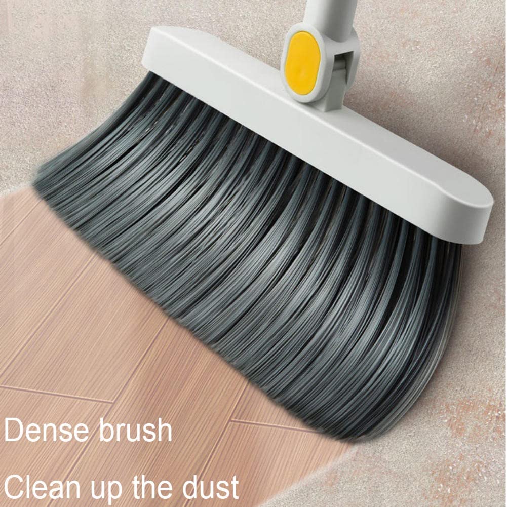 FEMUN Kitchen Broom,Folding Stand Broom Trash can Combination Household Broom Broom Non-Sticky Broom and Trash can Set Outdoor Broom, Broom and Trash can Set for Home, Kitchen, Office, Bathroom
