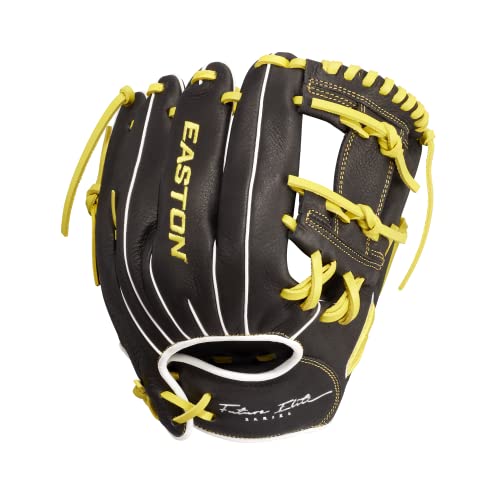 Easton | FUTURE ELITE Baseball Glove | 11" | I-Web | Right Hand Throw | Black/Yellow