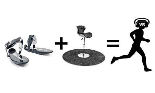 Cybershoes for STEAM VR - PC-Version - Use with Your VR Headset for Walking or Running in VR Games. Includes CYBERCHAIR and CYBERCARPET. Experience The Power of Virtual Reality Gaming.