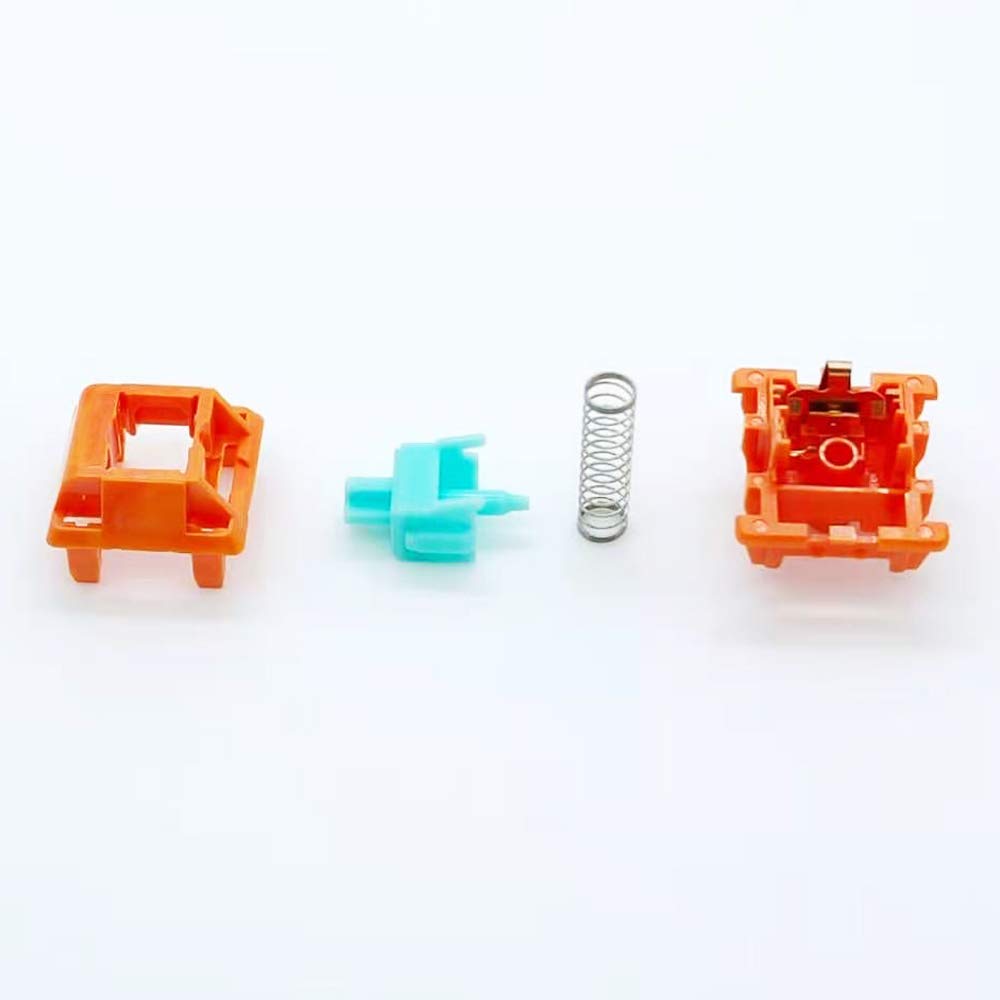 Tecsee Purple Panda PME Material Linear Keyboard Switches | Cherry-Style | Mechanical Gaming Keyboards | Long Stem | Plate Mounted | SMD 5 Pin RGB Switches for Backlit Keyboard (Carrot 70)