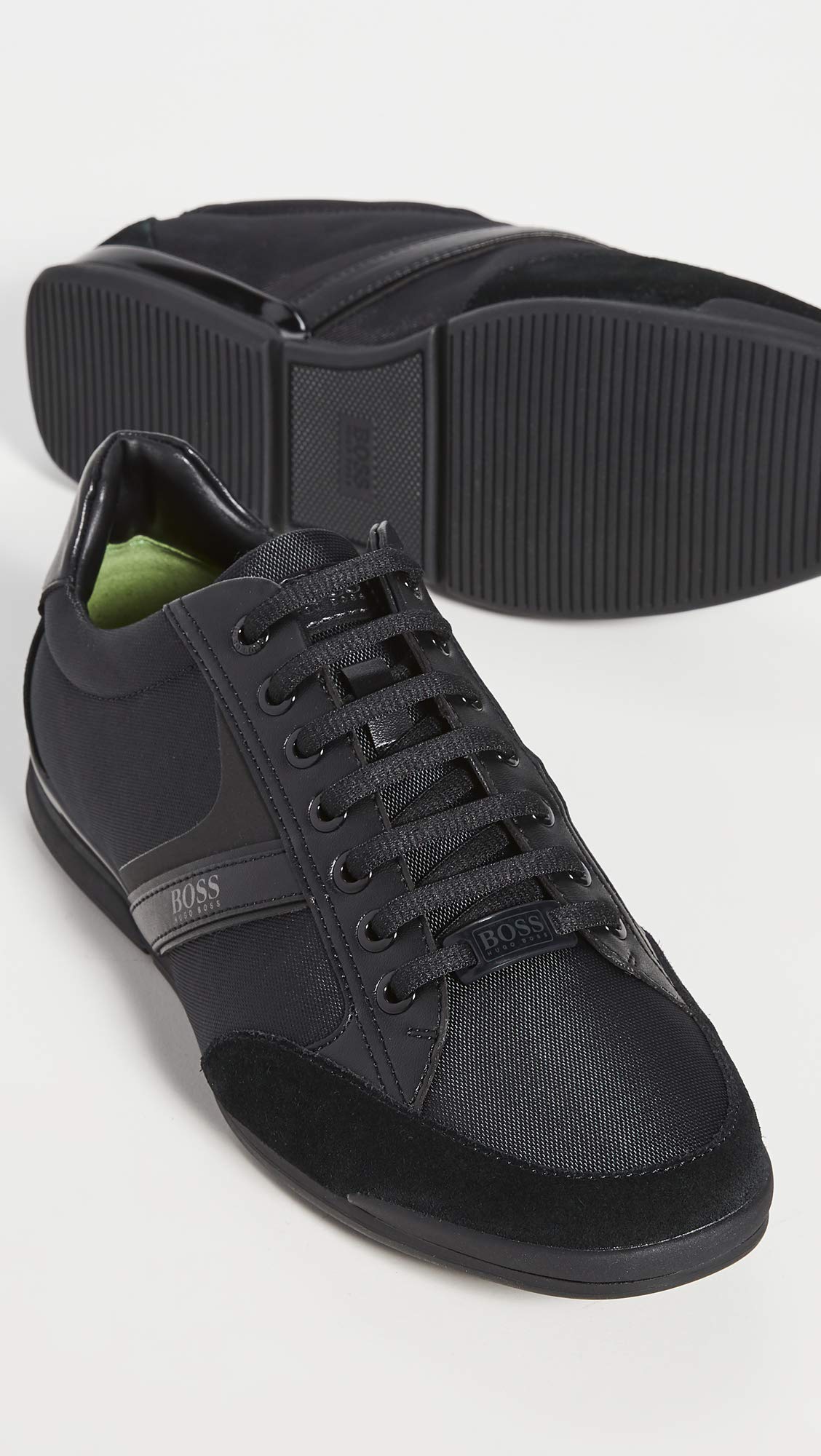 BOSS Men's Saturn Sneakers, Black, 12 Medium US